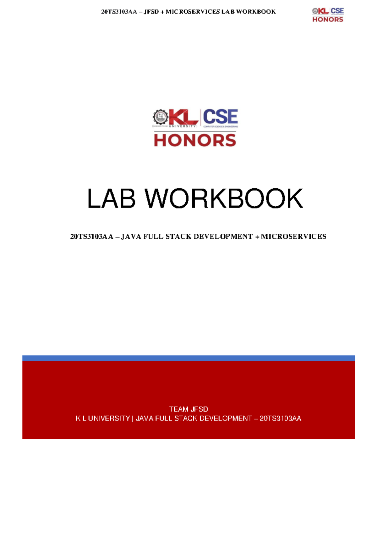 Y20 CSE(Honors) 20TS3103AA JFSD Workbook - Team EP K L UNIVERSITY ...