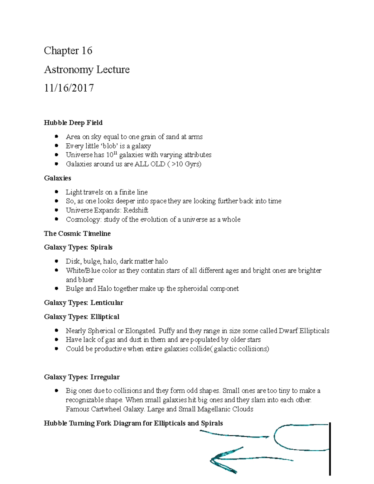 ASTR Chapter 16 Lecture - Chapter 16 Astronomy Lecture 11/16/ Hubble Deep Field Area on sky ...