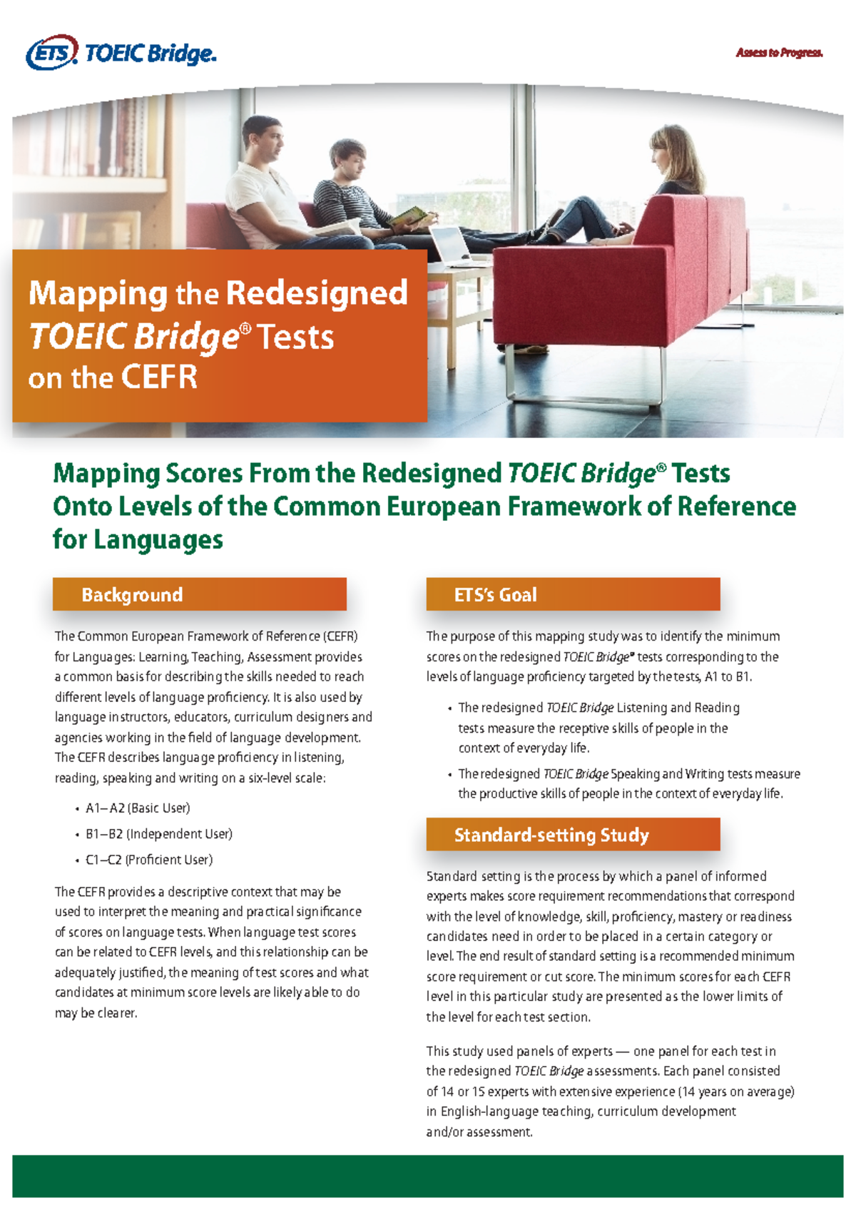 Toeic bridge tests cefr flyer - Mapping Scores From the Redesigned ...