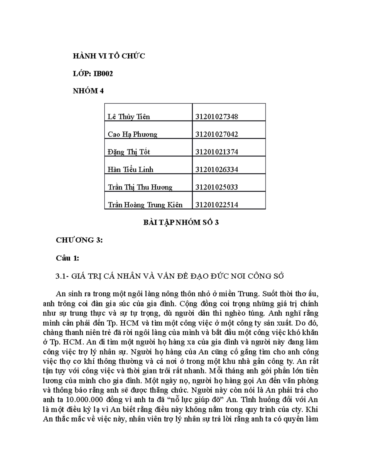 IB2 NHÓM 4 BT NHÓM số 3 - a sda dsa dsad sa sd asasd dá dsa ds adas ads ...