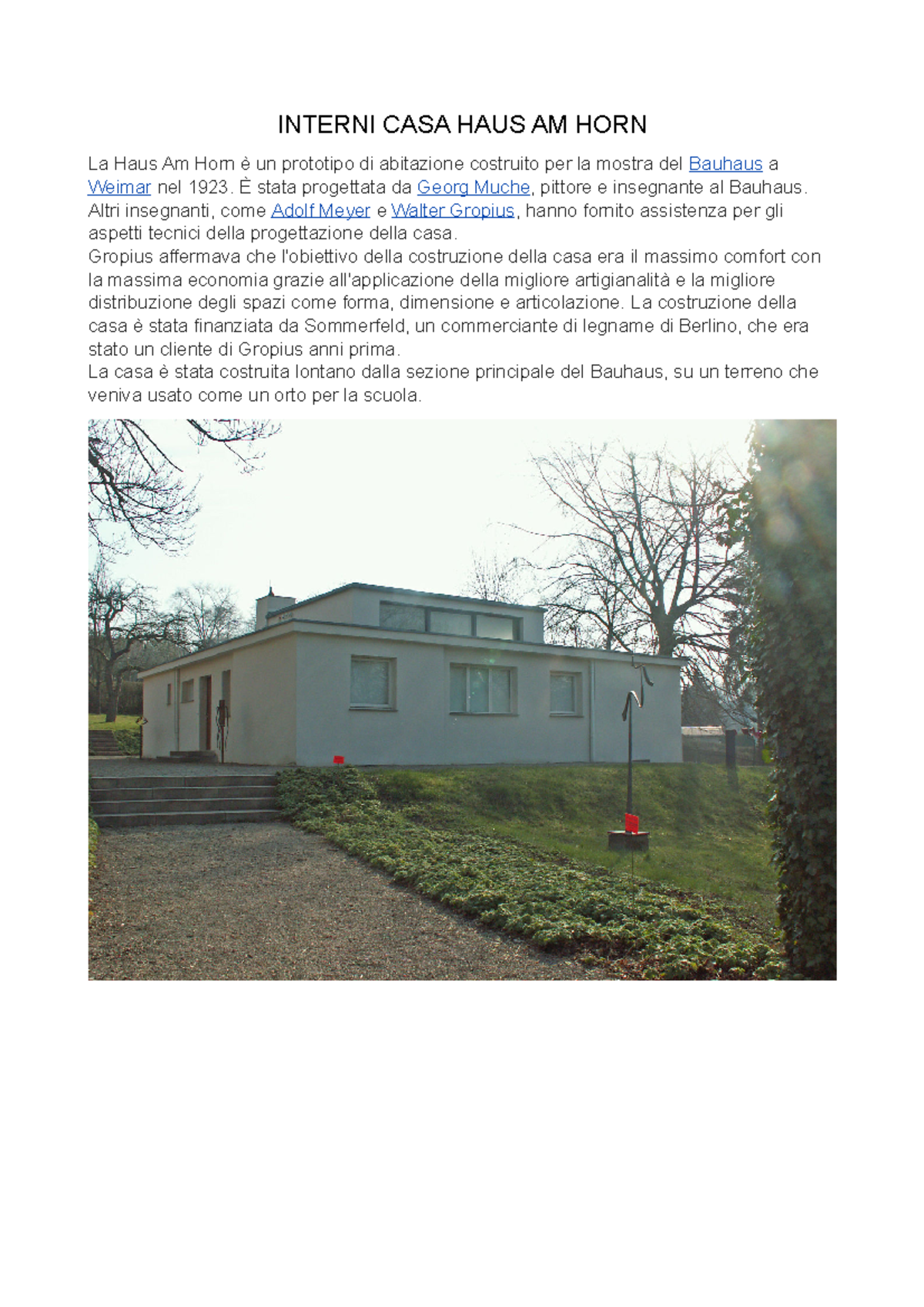 Interni CASA HAUS AM HORN - INTERNI CASA HAUS AM HORN La Haus Am Horn è ...