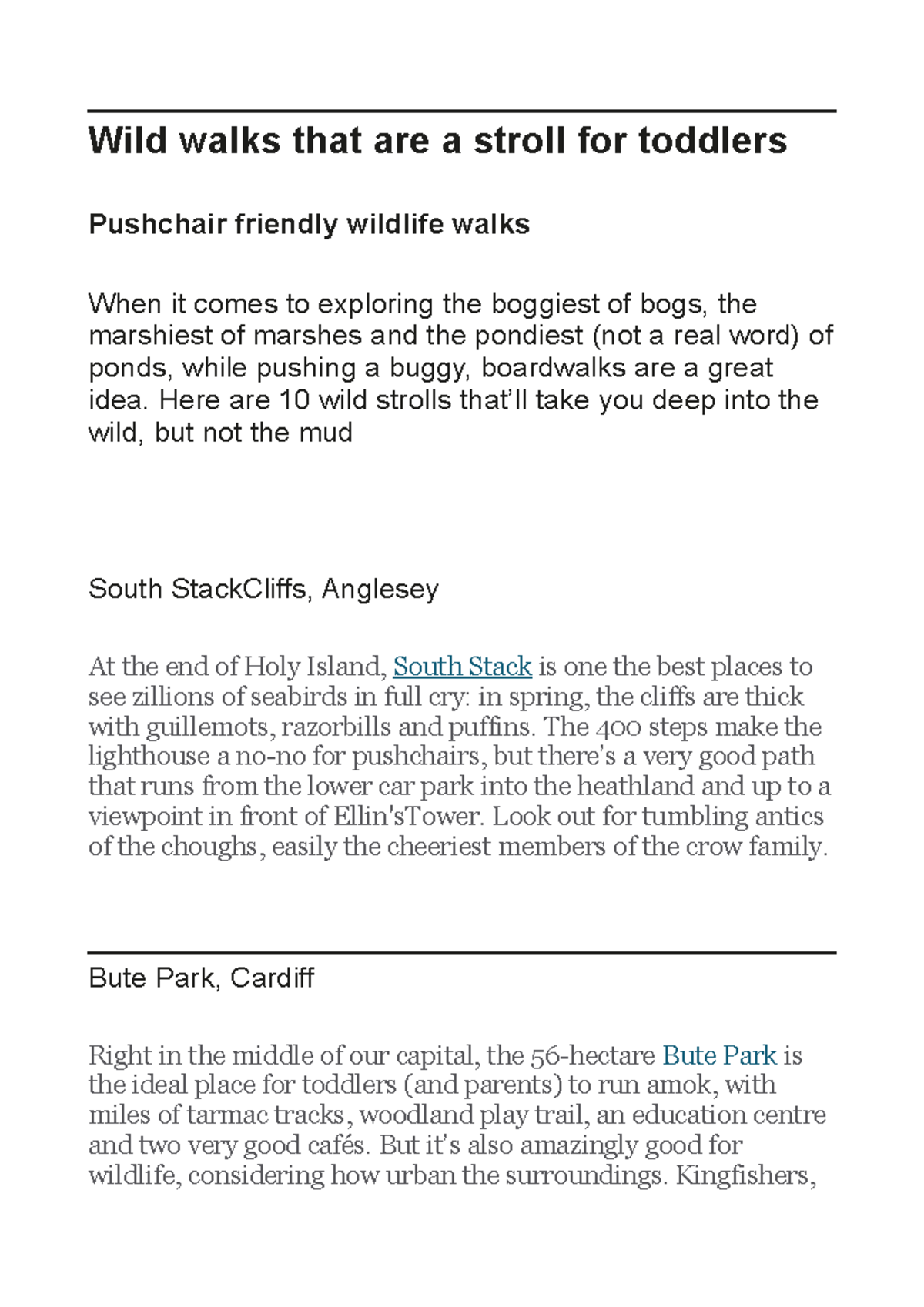 Wild walks that are a stroll for toddlers - Mediazione linguistica ...