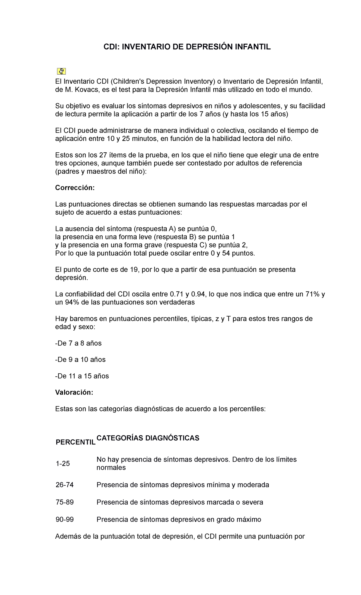 CDI RevisióN - Manual de revisión del CDI - CDI: INVENTARIO DE ...