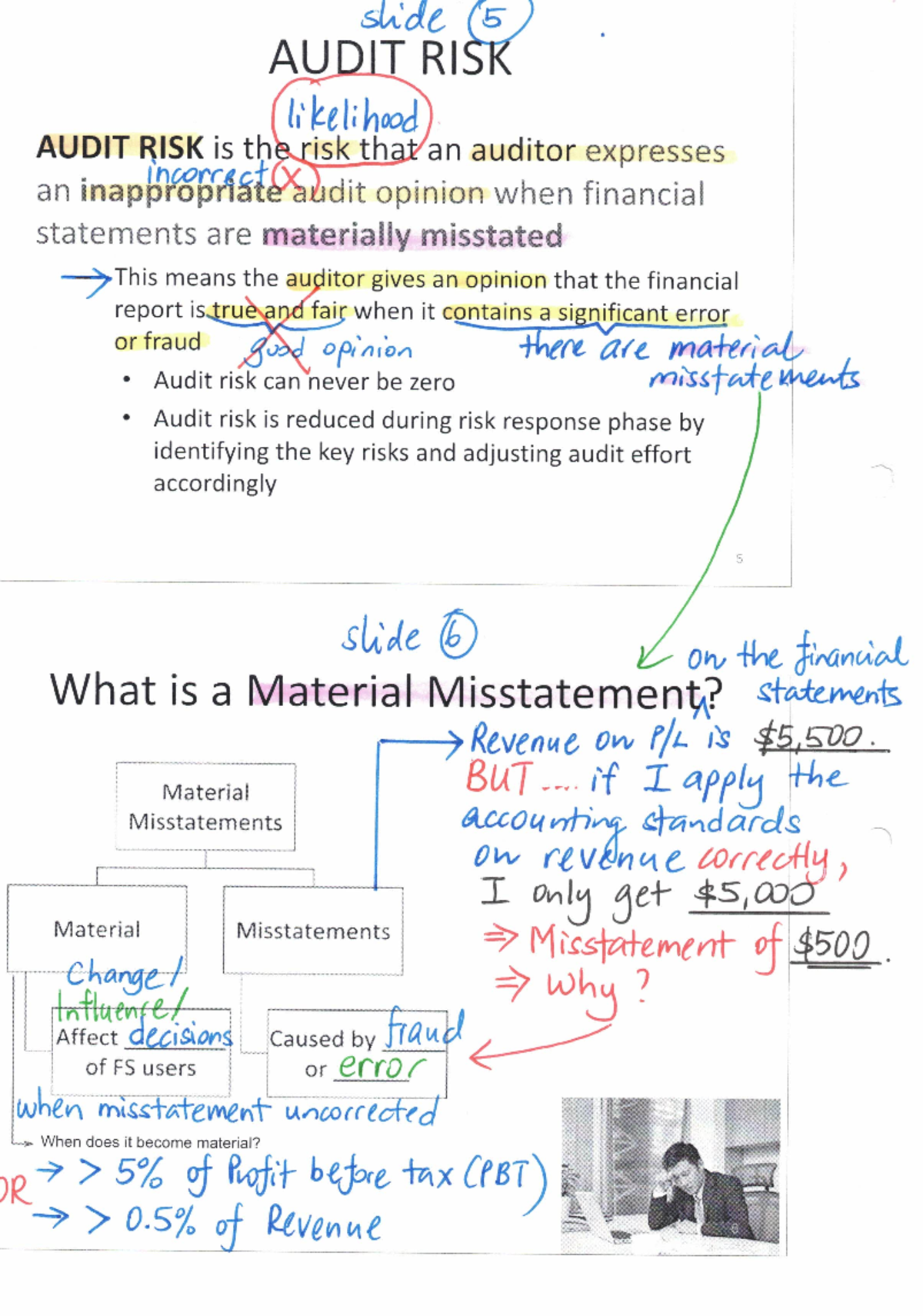 Audit Risk handout - Worksheets - 07 22690 - Studocu