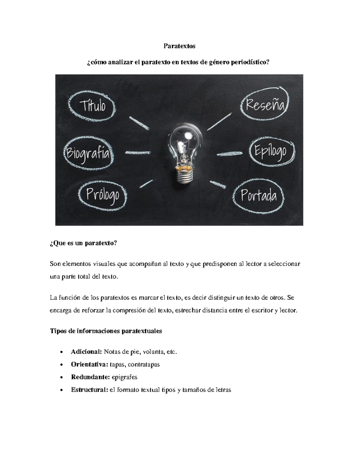 Paratextos - Paratextos ¿cómo analizar el paratexto en textos de género ...