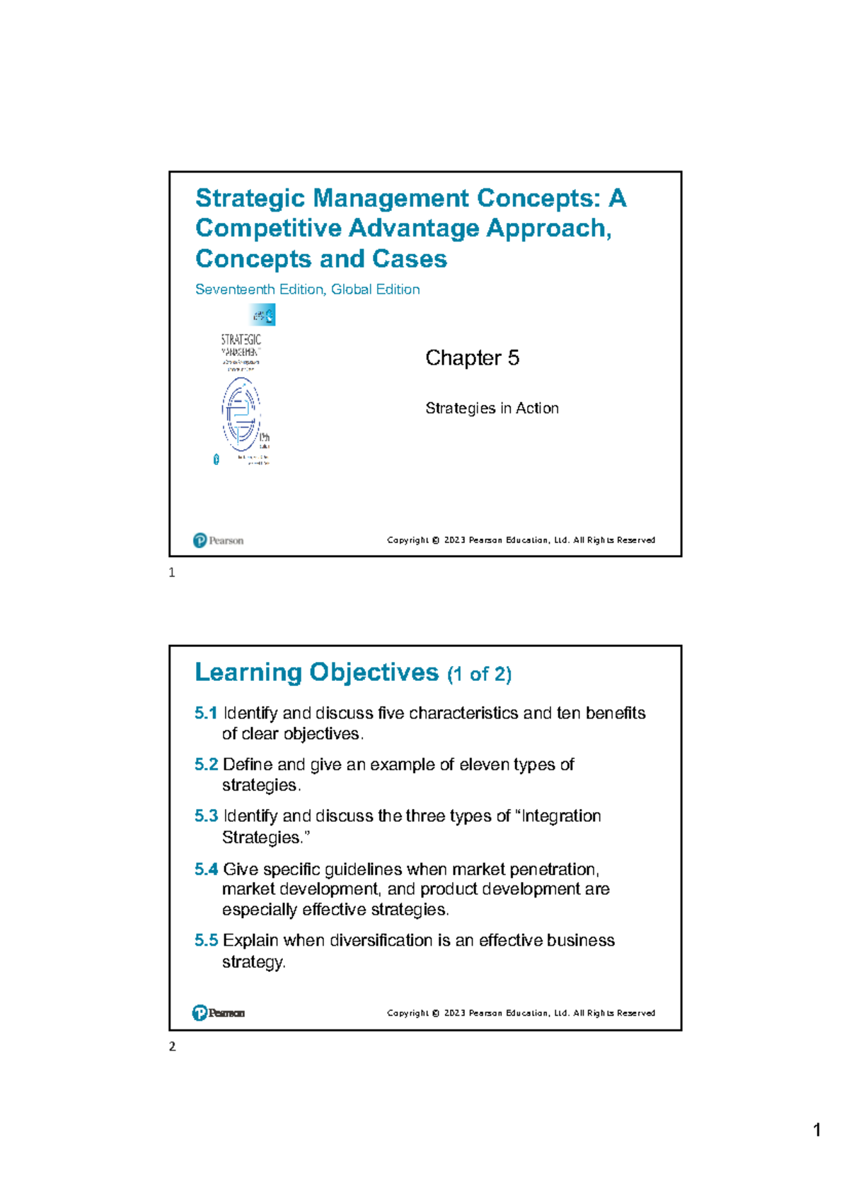 Chapter 5 David Strategic Management 17e - Strategic Management ...