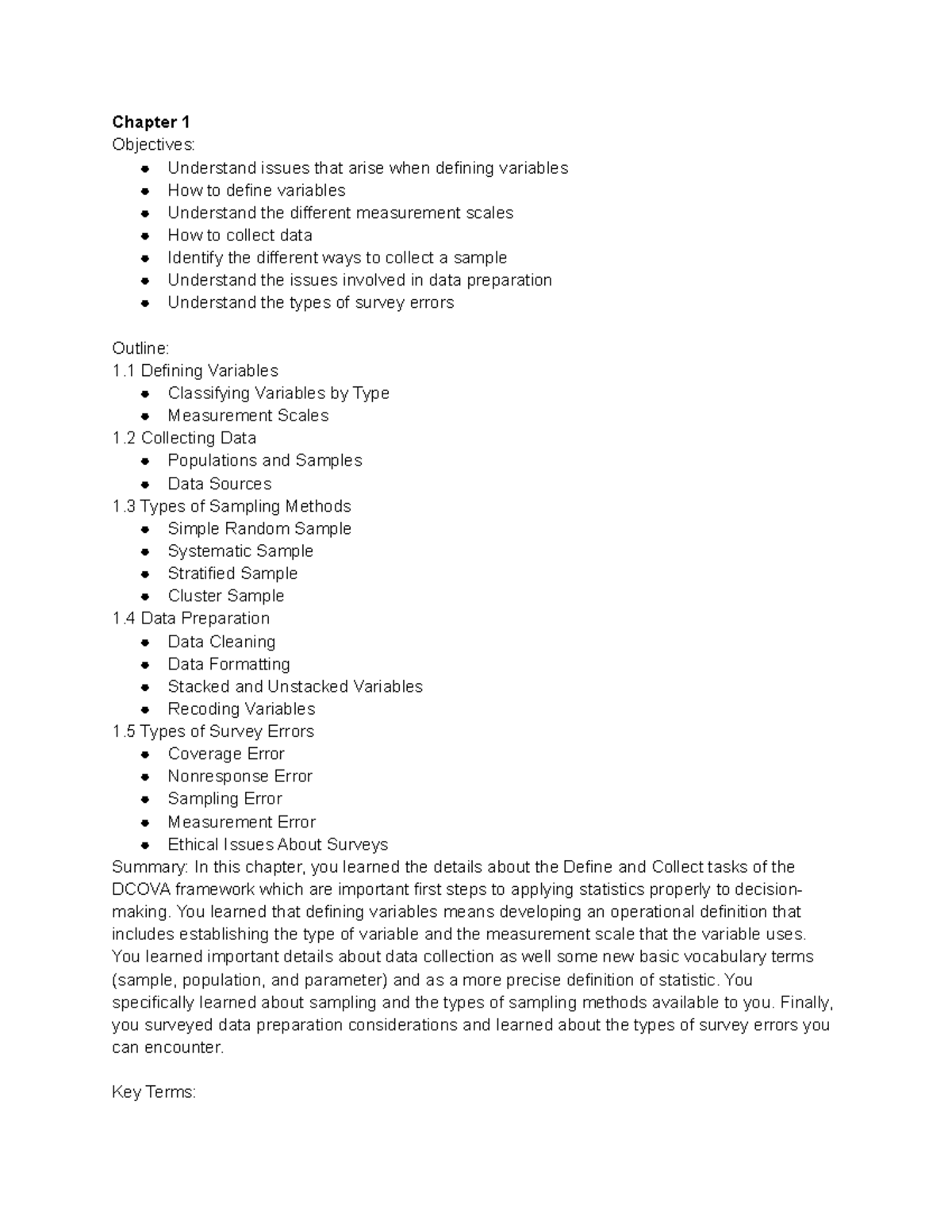 Chapter 1 - Chapter 1 Objectives: Understand issues that arise when ...