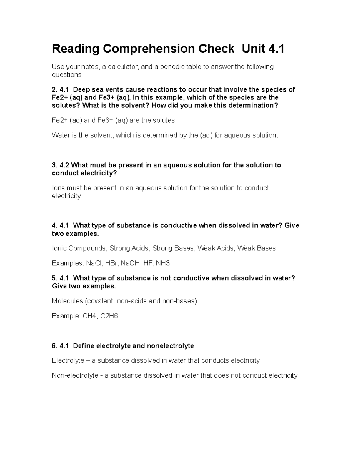 Readingcompcheck 4 - asdf - Reading Comprehension Check Unit 4. Use ...