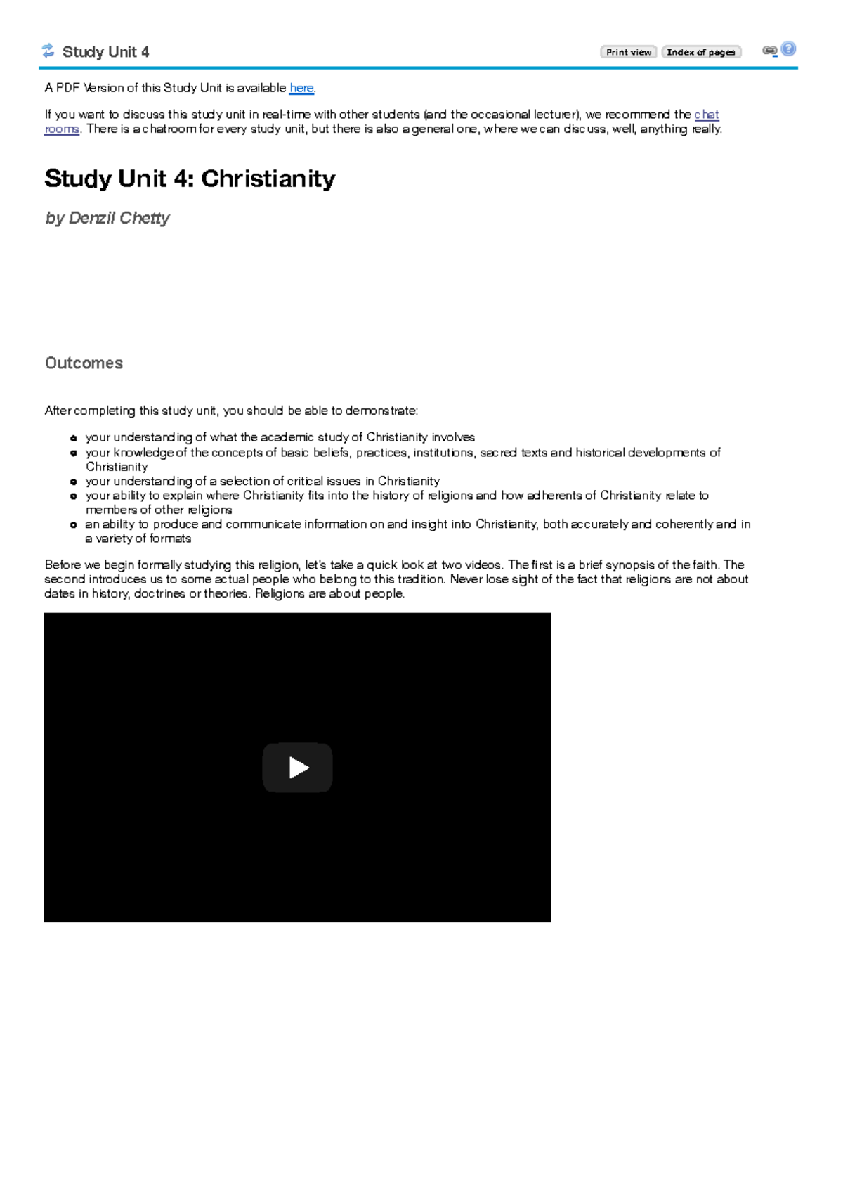 Christianity - Notes - Study Unit 4 Print view Index of pages A PDF ...