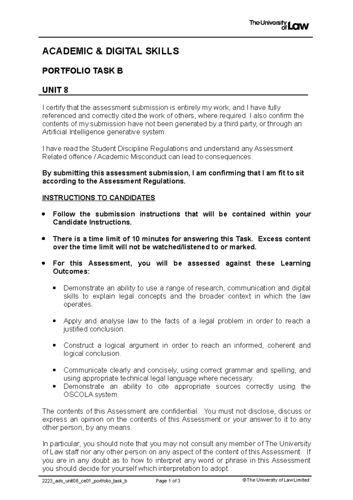 2223 LB429 ads unit08 ce01 portfolio task b H - ACADEMIC & DIGITAL SKILLS PORTFOLIO TASK B UNIT ...