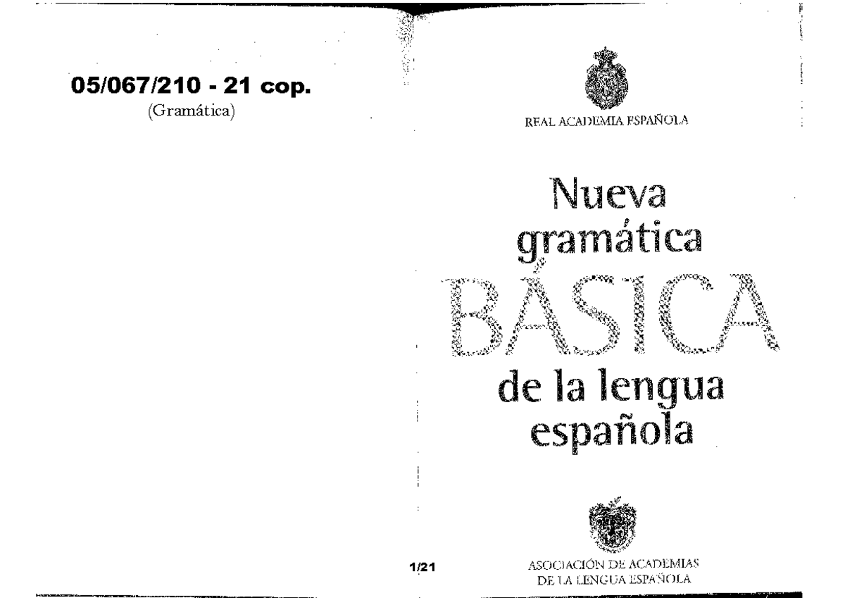 05067210 RAE - Nueva gramática básica de la lengua española (Cap. 21 ...