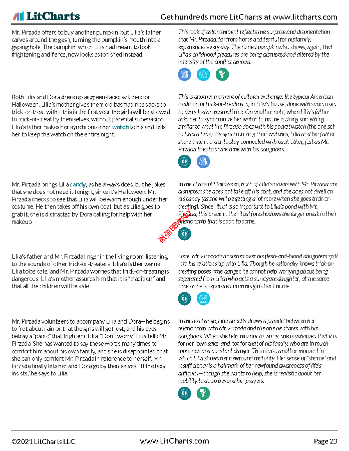 When-Mr-Pirzada-Came-to-Dine-Lit Chart 23 - Mr. Pirzada offers to buy ...