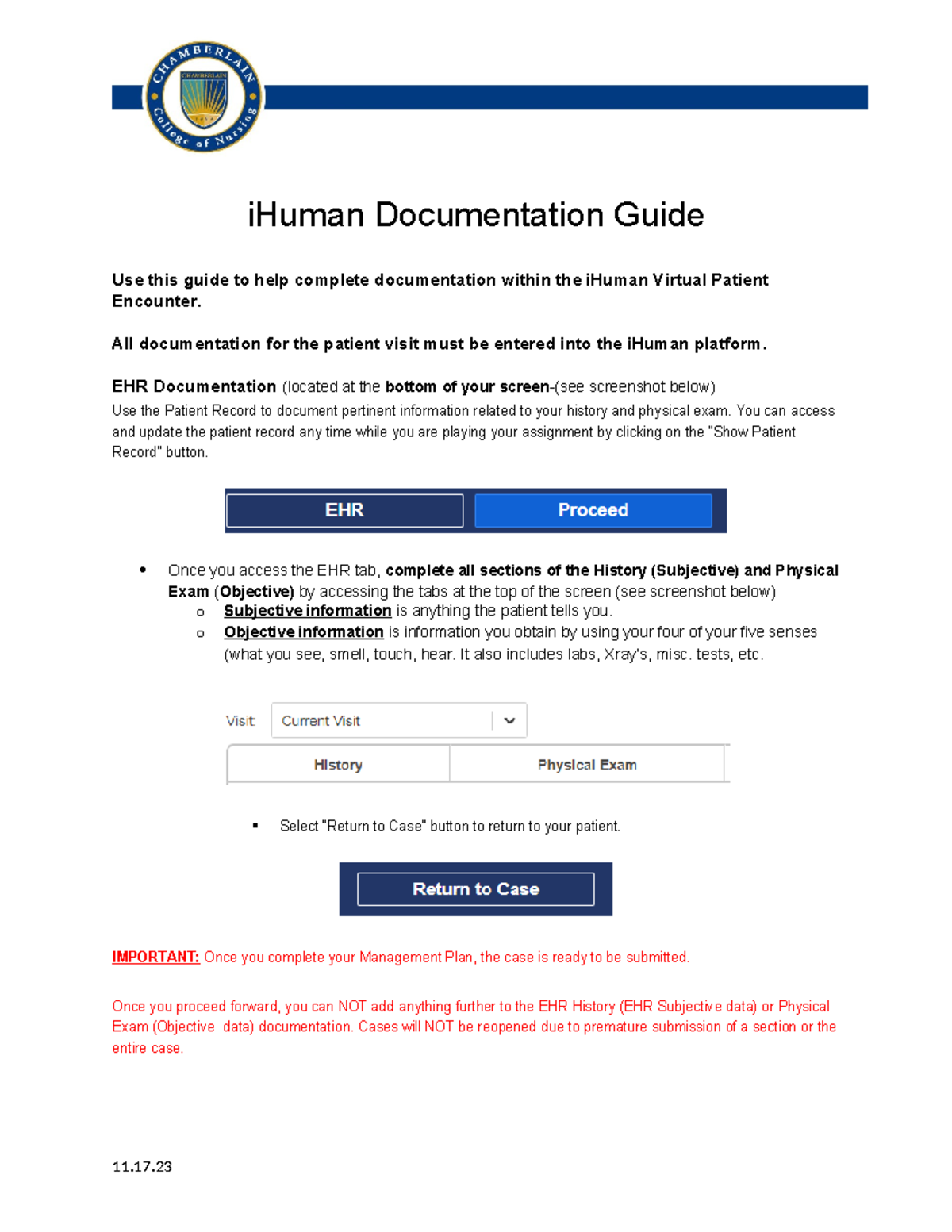 I Human Documentation Guide 11.2023 cjr-2 - iHuman Documentation Guide ...