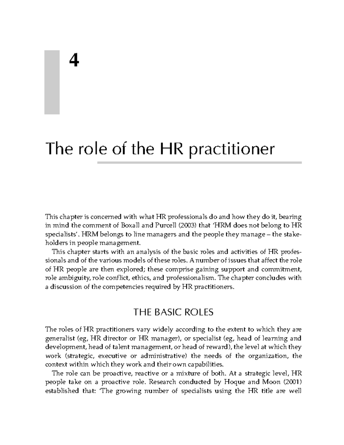 4 - The Role of the HR Practitioner - The role of the HR practitioner ...
