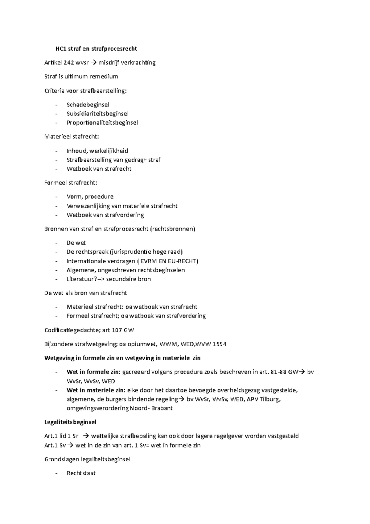 HC1 straf en strafprocesrecht - HC1 straf en strafprocesrecht Artikel ...