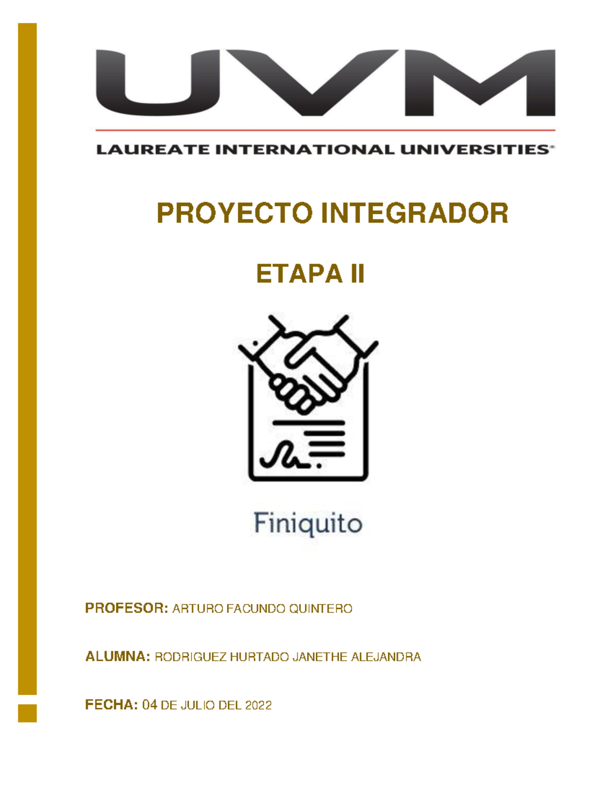 ACT 7 JARH - Trabajo del proyecto integrador en su segunda etapa - PROYECTO INTEGRADOR ETAPA II ...