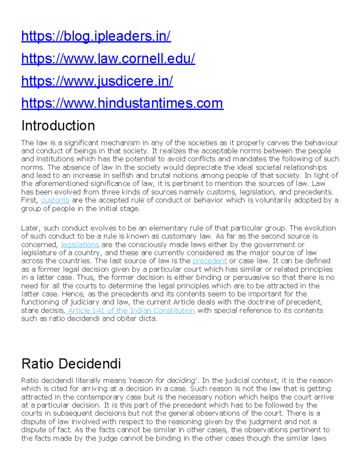 Obiter Dicta Finalised - blog.ipleaders/ law.cornell/ jusdicere ...