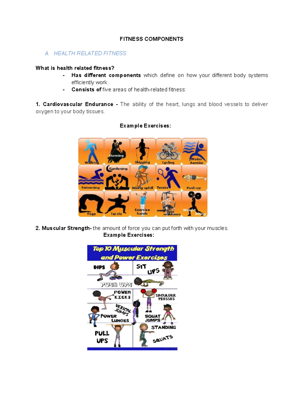 Fitness Components@S - For References and Self-Study - FITNESS ...