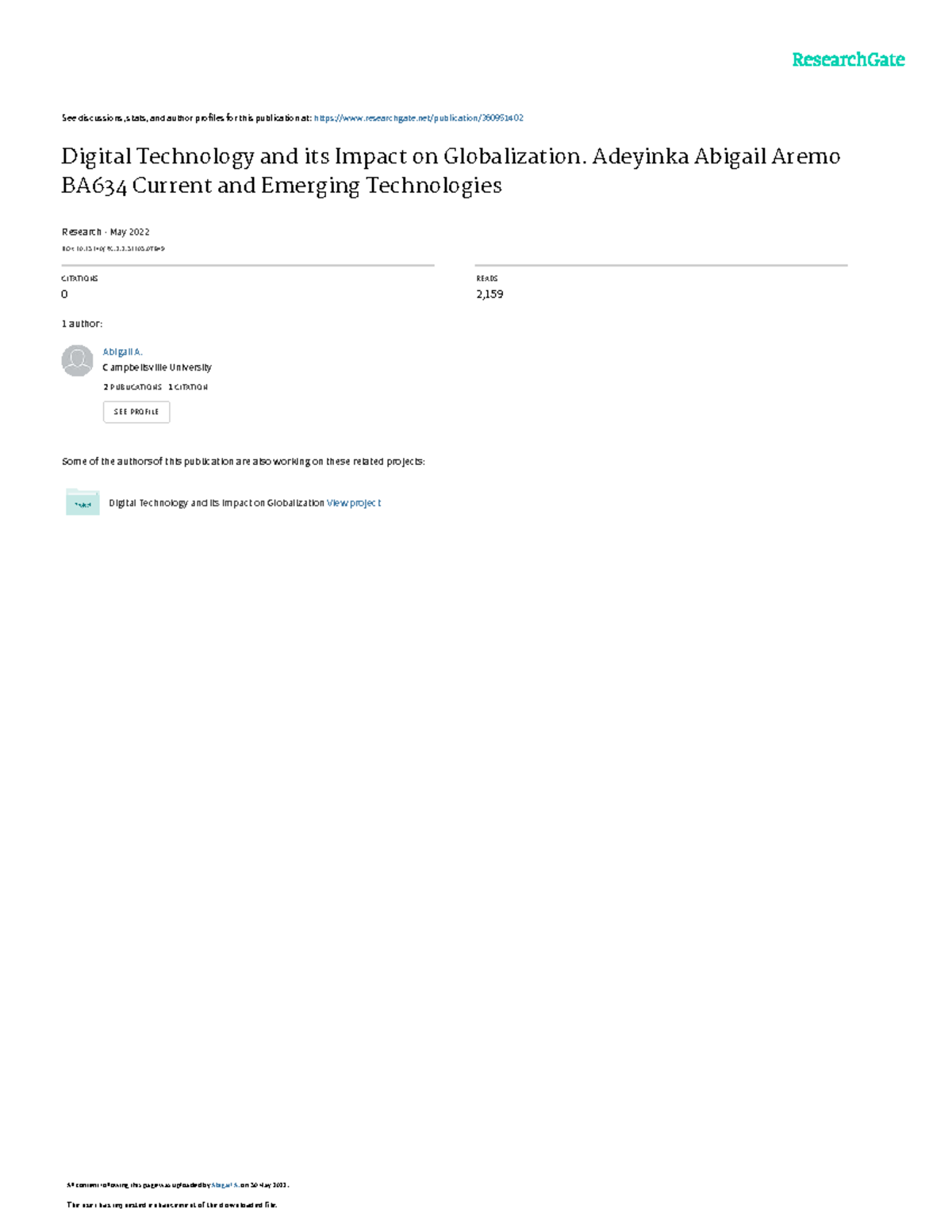 Research Paper - See discussions, stats, and author profiles for this ...