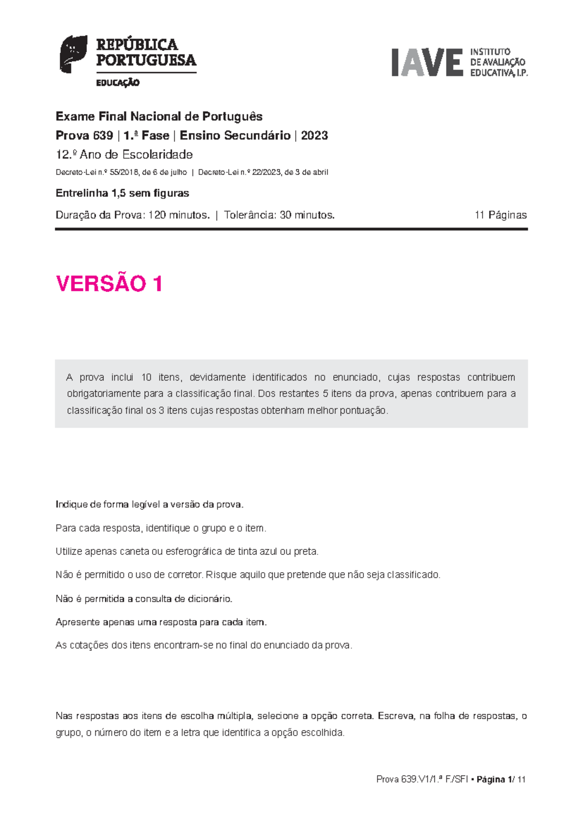 EX-Port639-F1-2023-V1-SFI net - Indique de forma legível a versão da ...