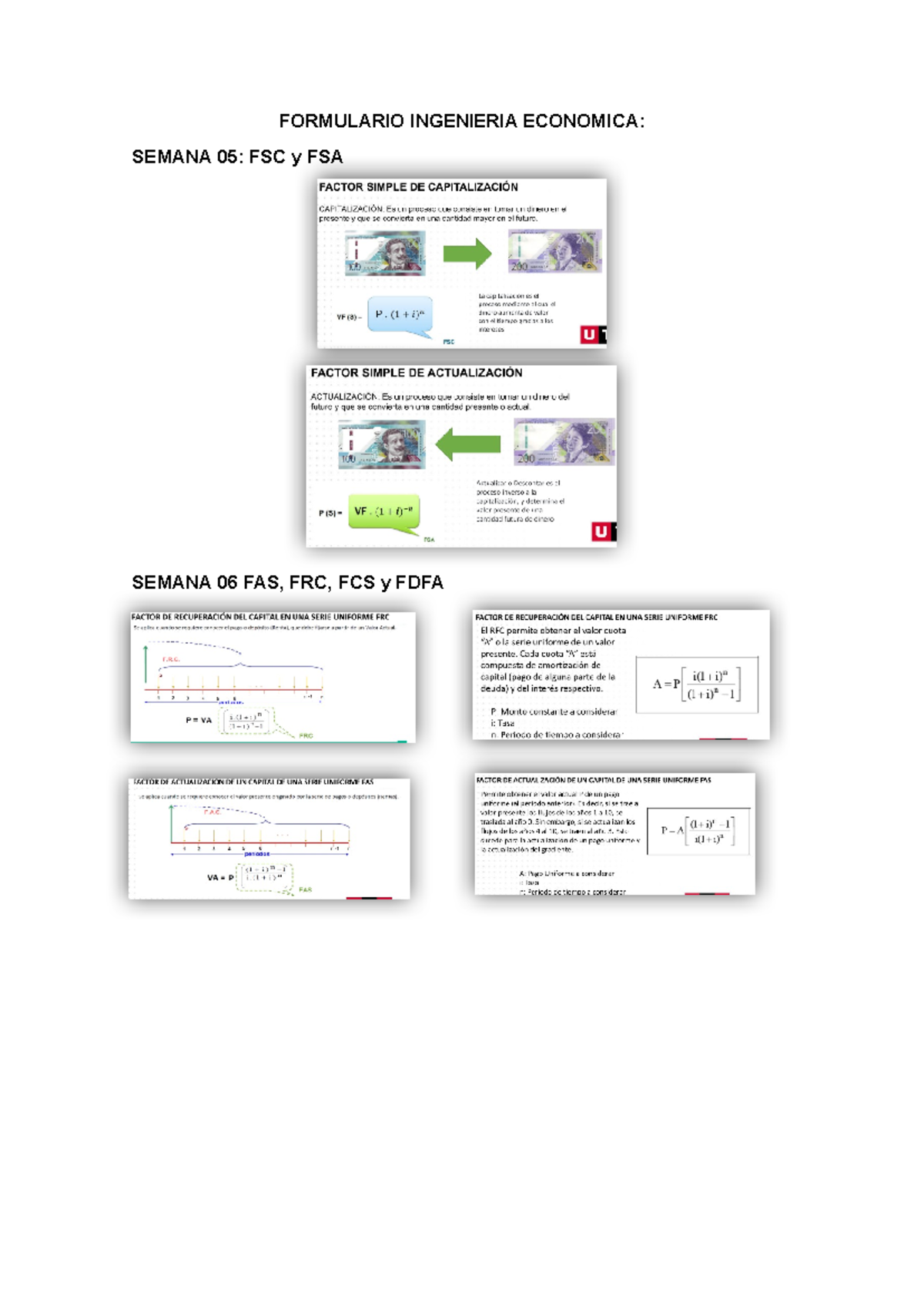 Formulario Ingeniería Económica - FORMULARIO INGENIERIA ECONOMICA ...