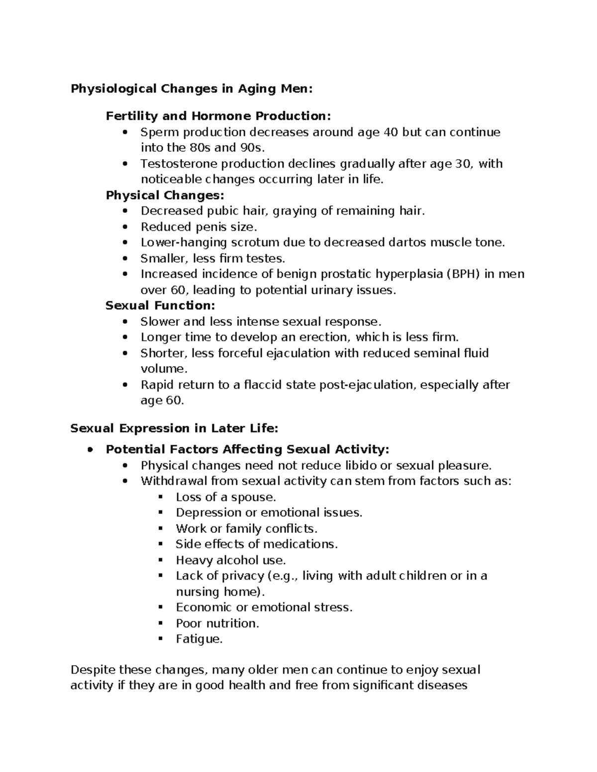 Chap Ter 25 Male Genitourinary System - Physiological Changes in Aging ...