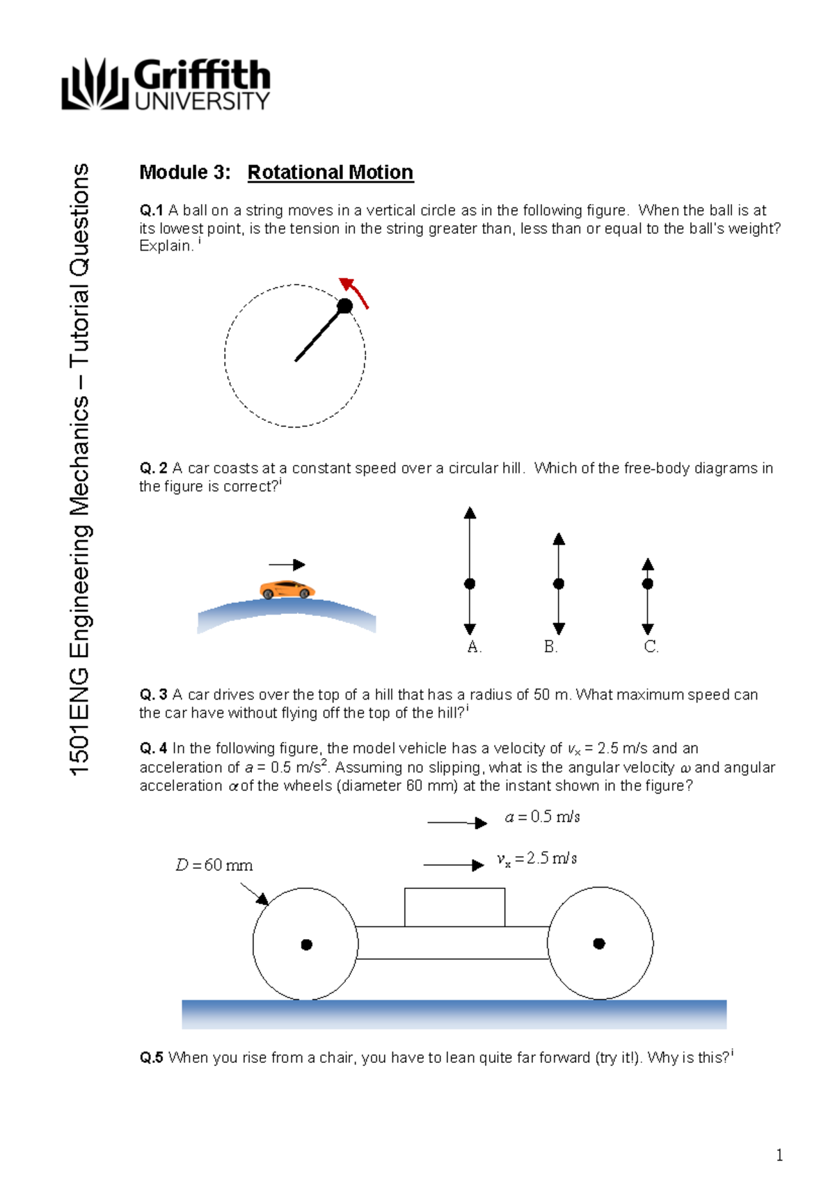 Tutorial work - 3 - Rotational Motion - Questions and answers - 2013 ...