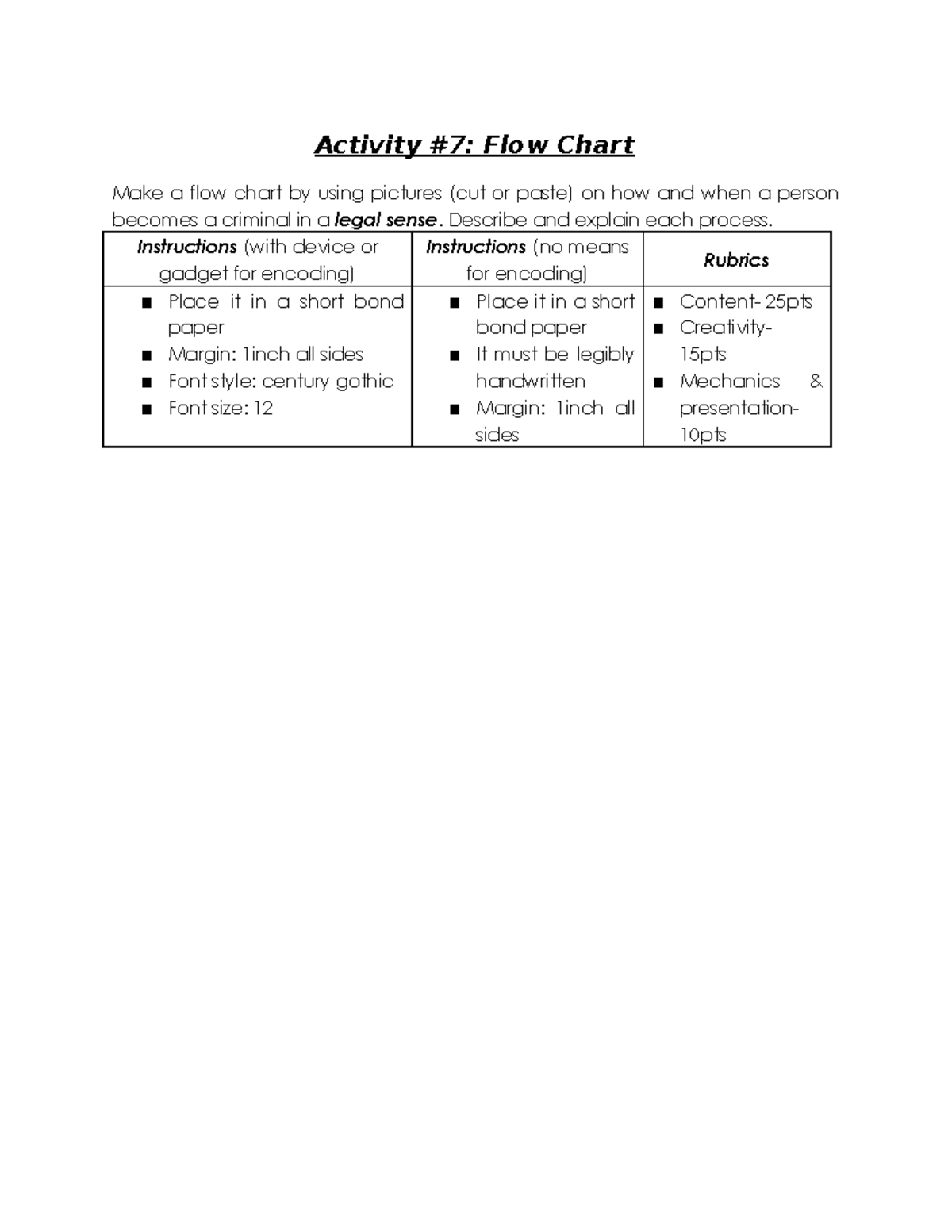 Angel Mae Bumatay - Crimsoc 1 Activity #7 - Activity #7: Flow Chart ...