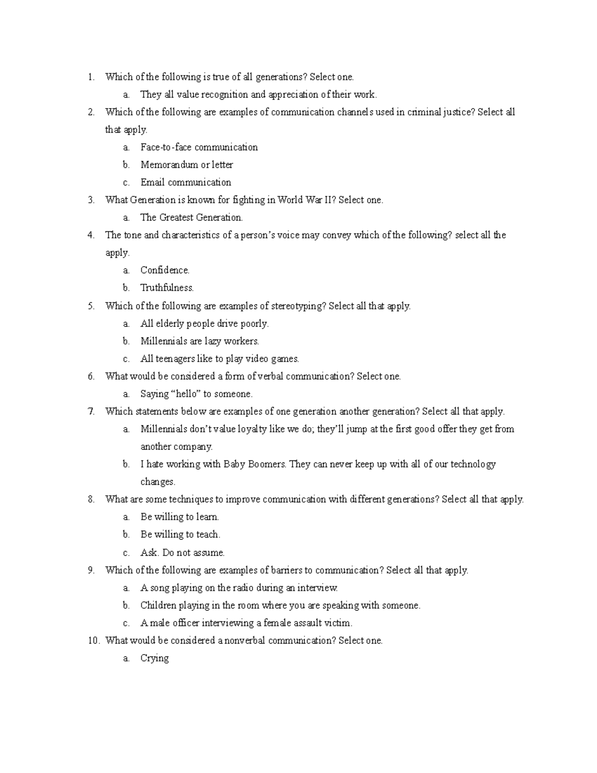 CJ-140 ~ 1-0 Check Your Knowledge - Which of the following is true of ...