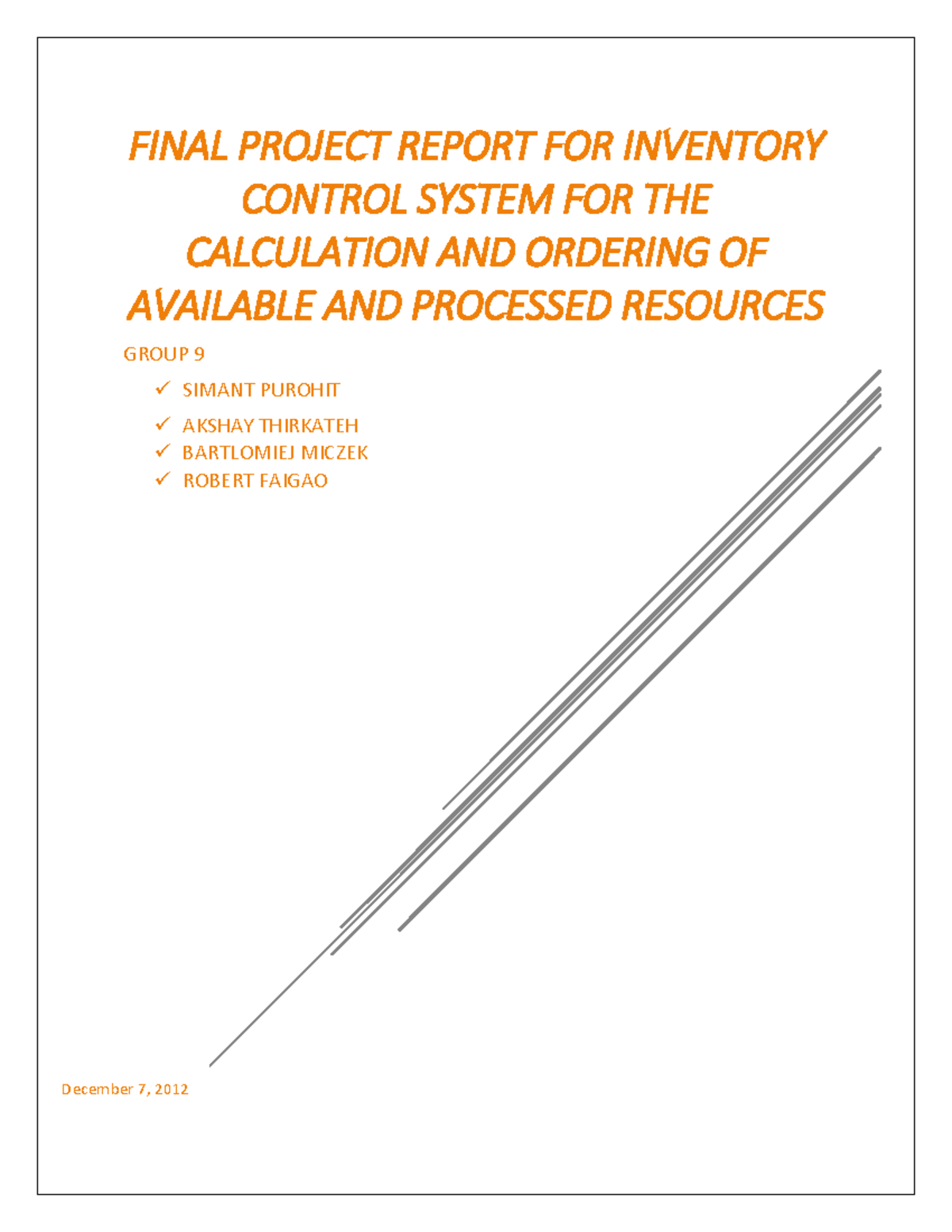 Example Final Report - This is a good research paper. - FINAL PROJECT ...
