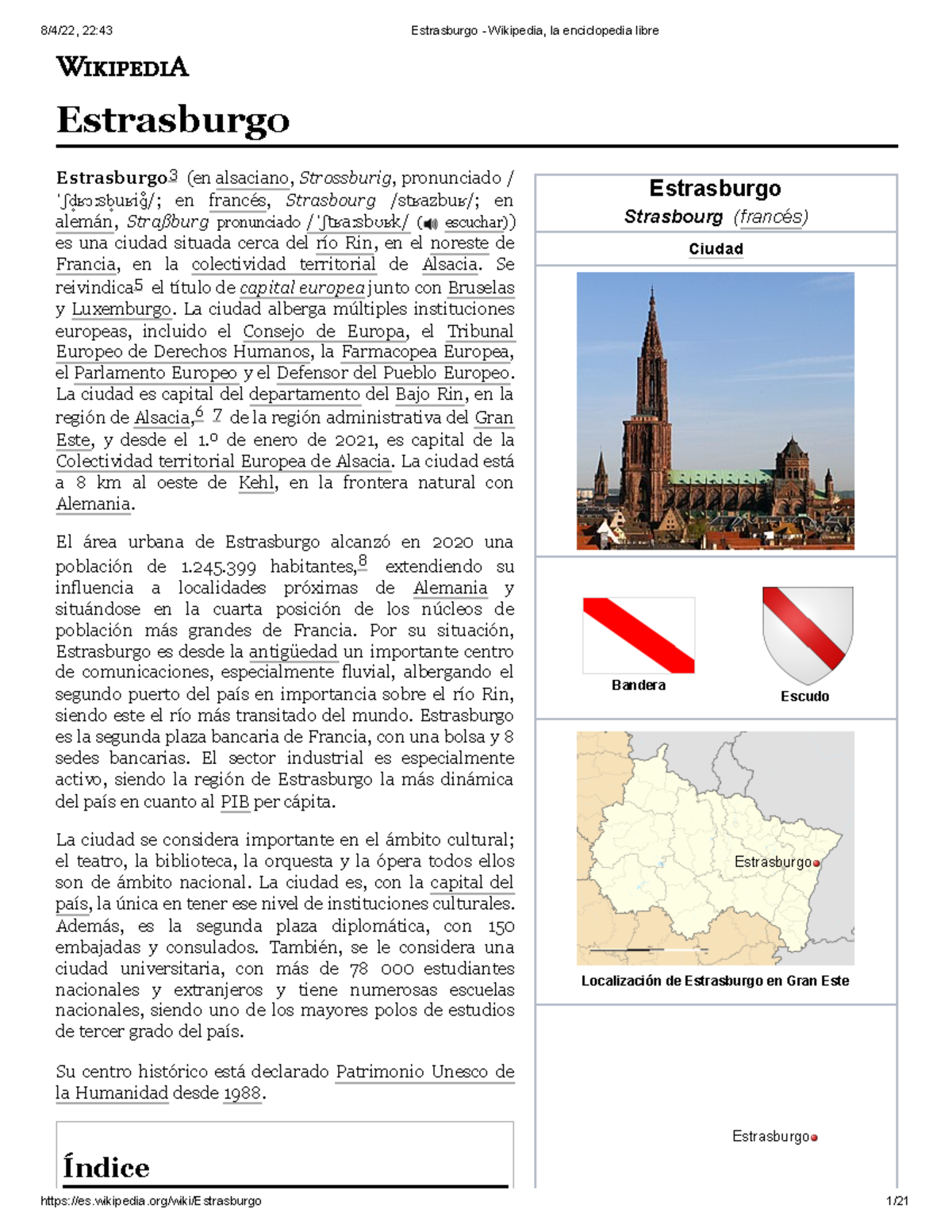 Estrasburgo - Wikipedia, la enciclopedia libre - Estrasburgo Strasbourg ...