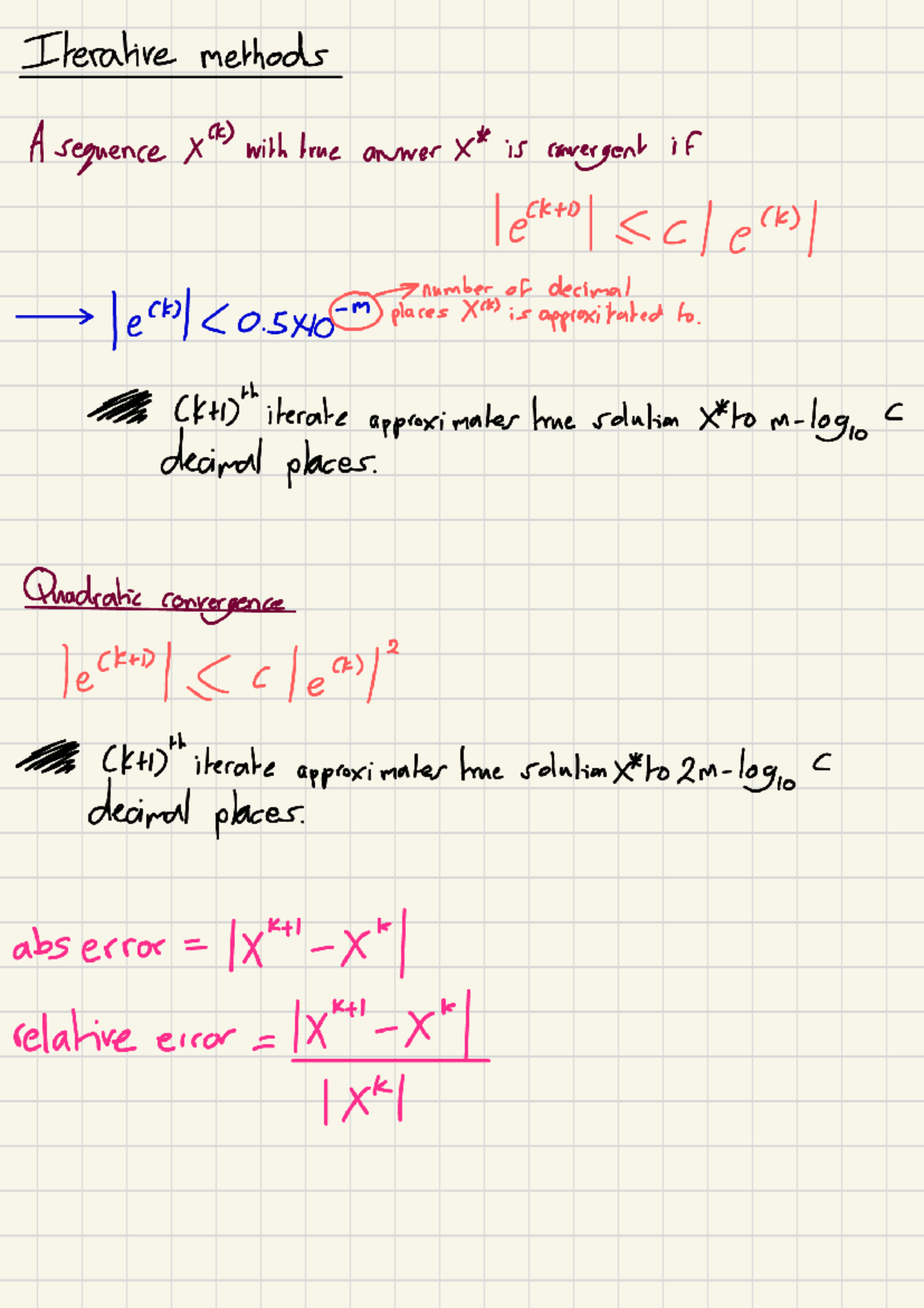 Iterative methods - Summary Scientific computing - APPM1030A - Studocu