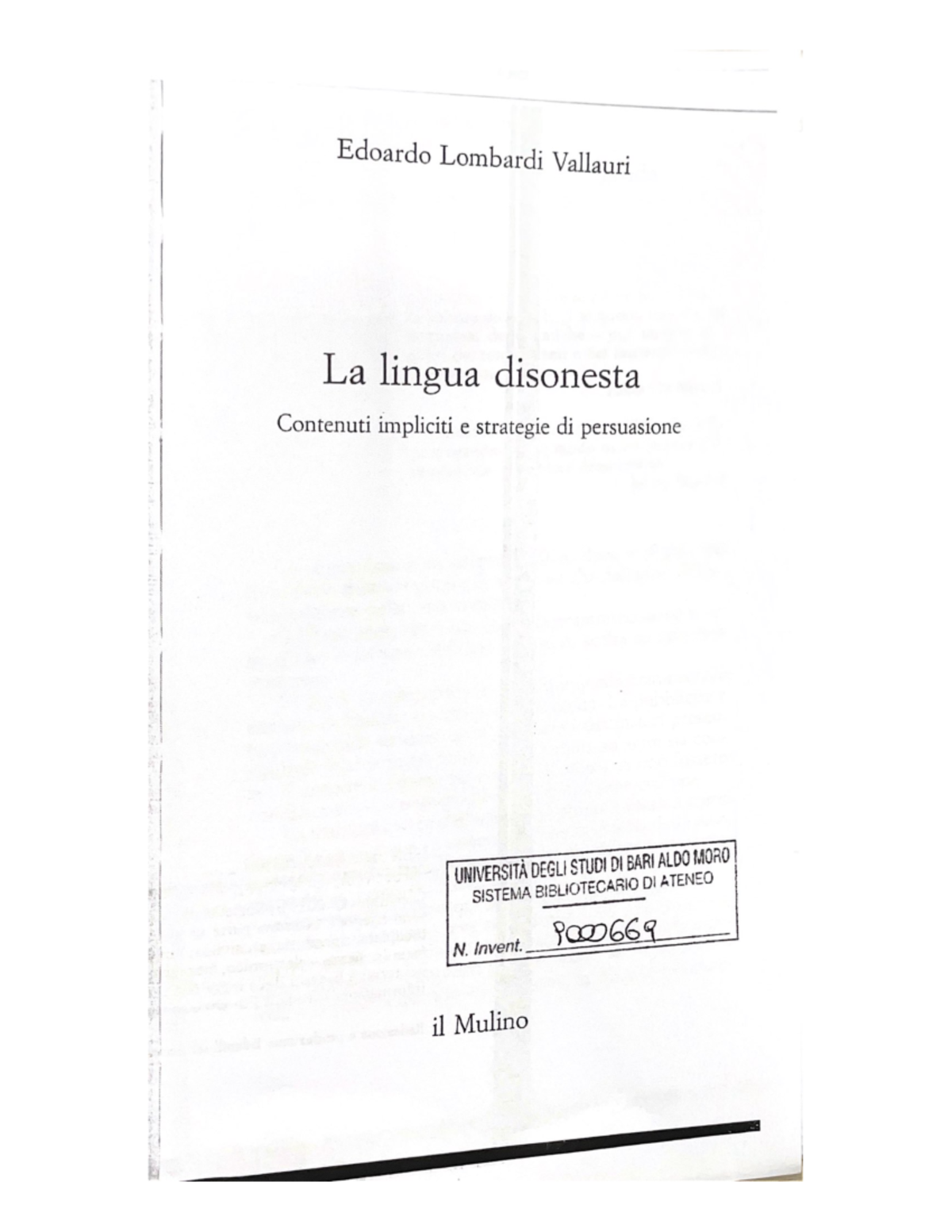 La lingua disonesta - Glottologia e Linguistica - Studocu