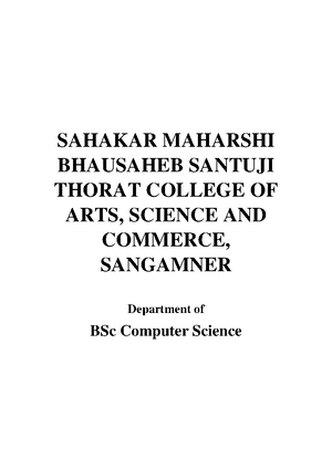 Bsc (computer science) - ELEC61 - SPPU - Studocu