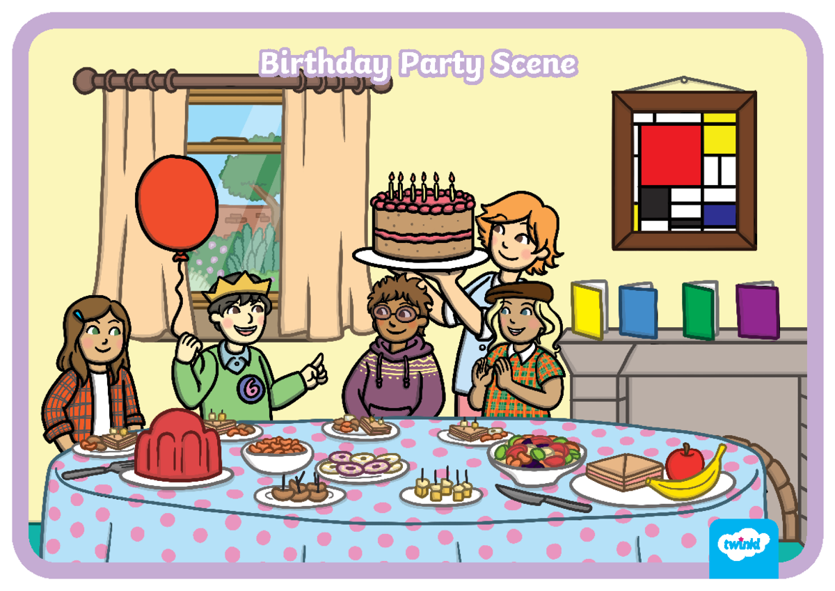 Birthday Party Scene - 123 - Birthday Party Scene Who is holding a ...
