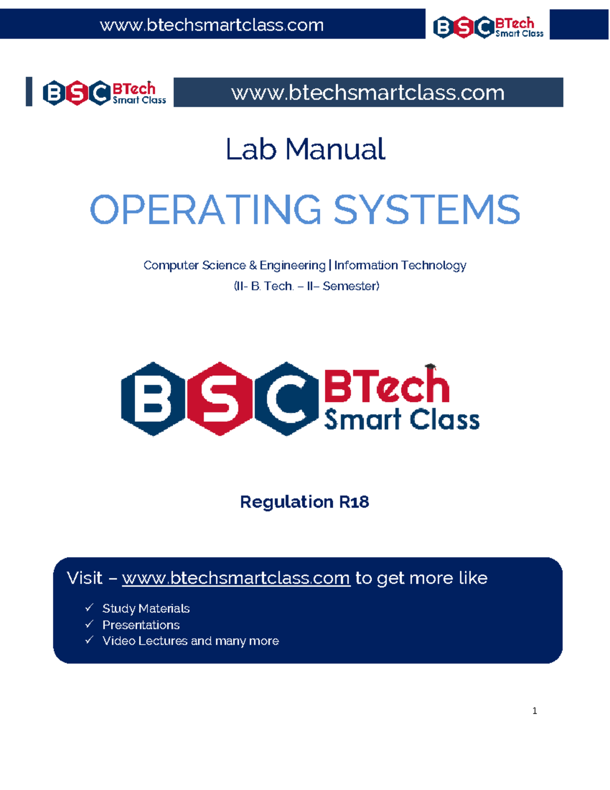 Operating System Lab Manual R18 Jntuh - Lab Manual OPERATING SYSTEMS Computer Science & - Studocu