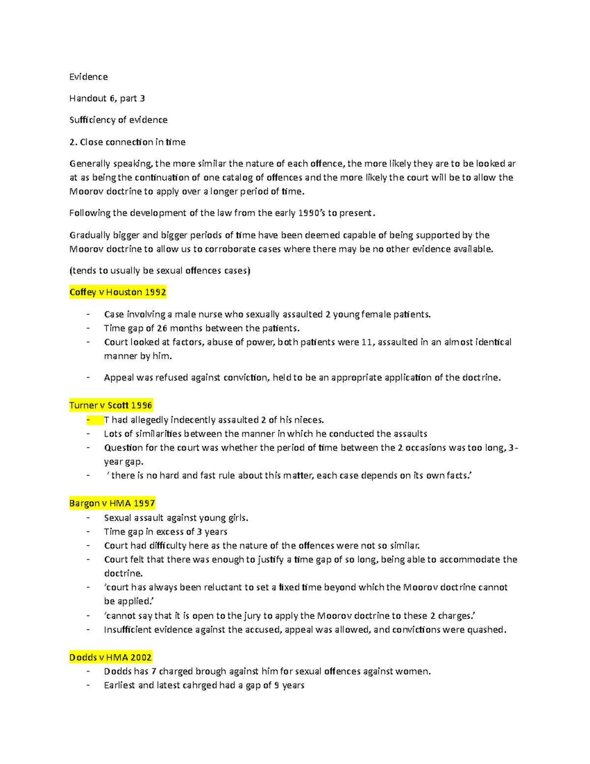 Handout 6, Part 3 - Sufficiency of Evidence - Evidence Handout 6, part ...