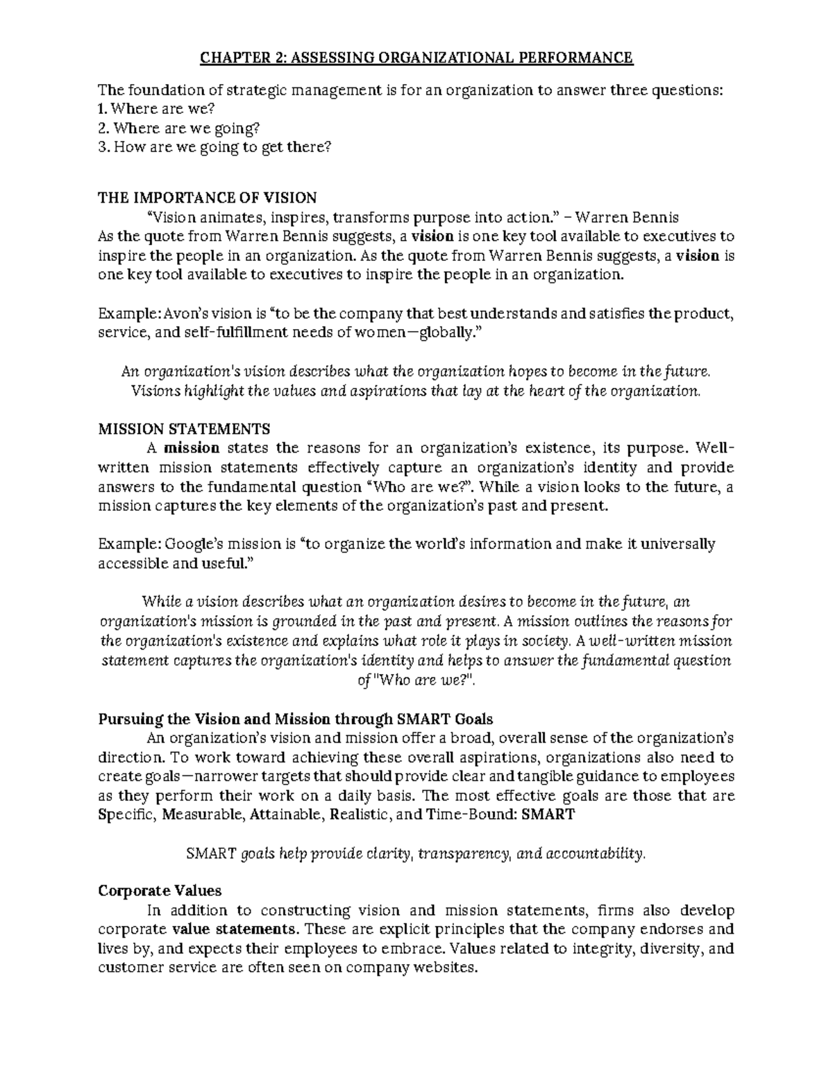 Chapter-2-Handout - Read - CHAPTER 2: ASSESSING ORGANIZATIONAL ...