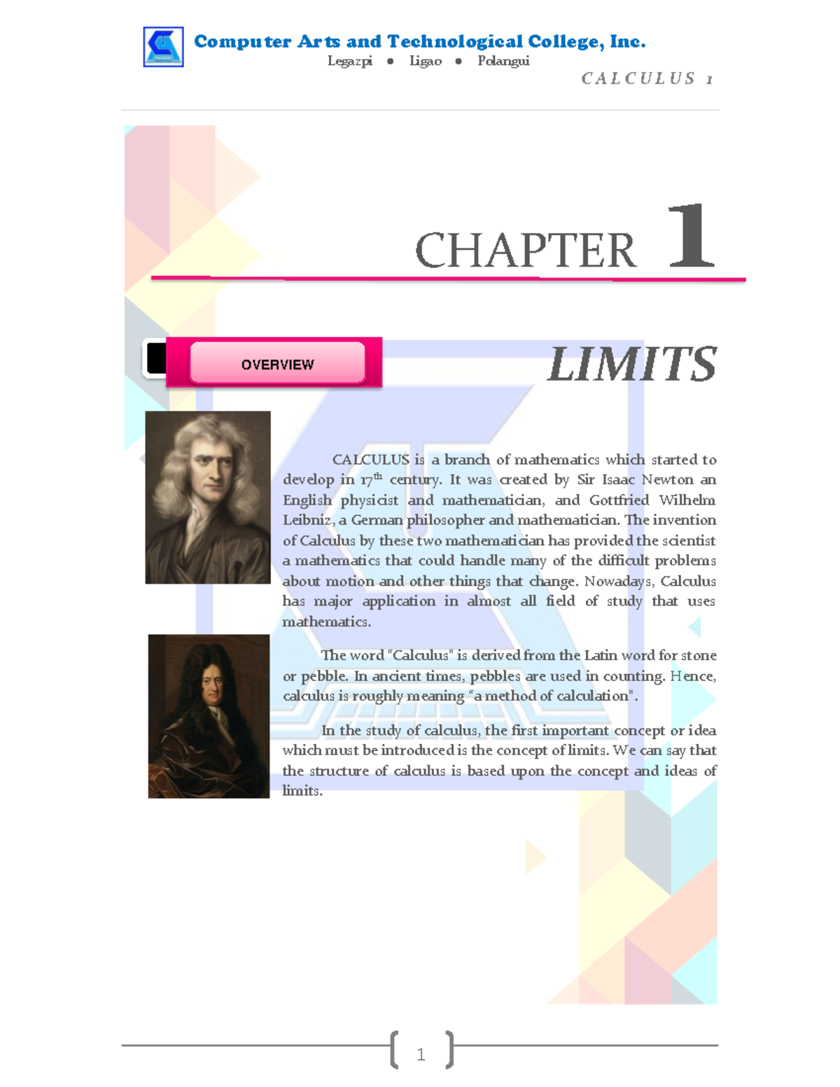 Chapter 1 - Limits - calculus - Legazpi Ligao Polangui C A L C U L U S ...