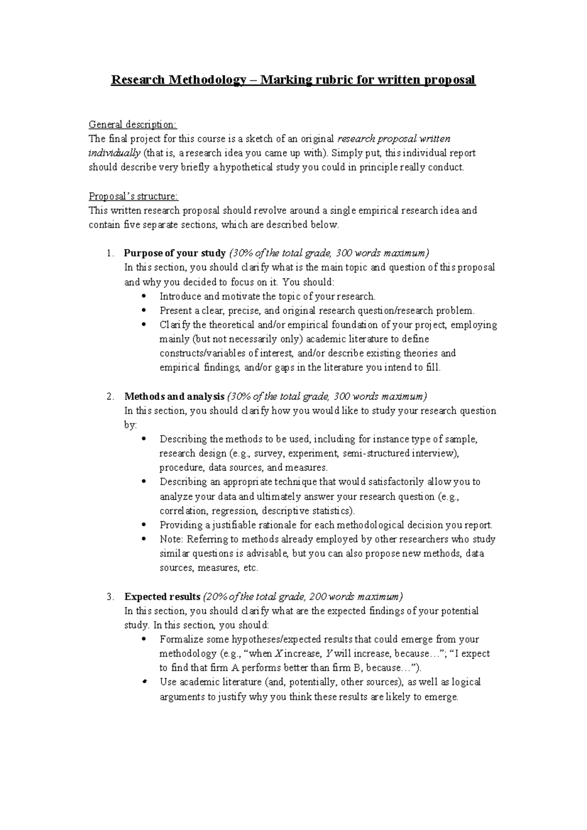 Research Methodology Research Proposal Guidelines - Research ...