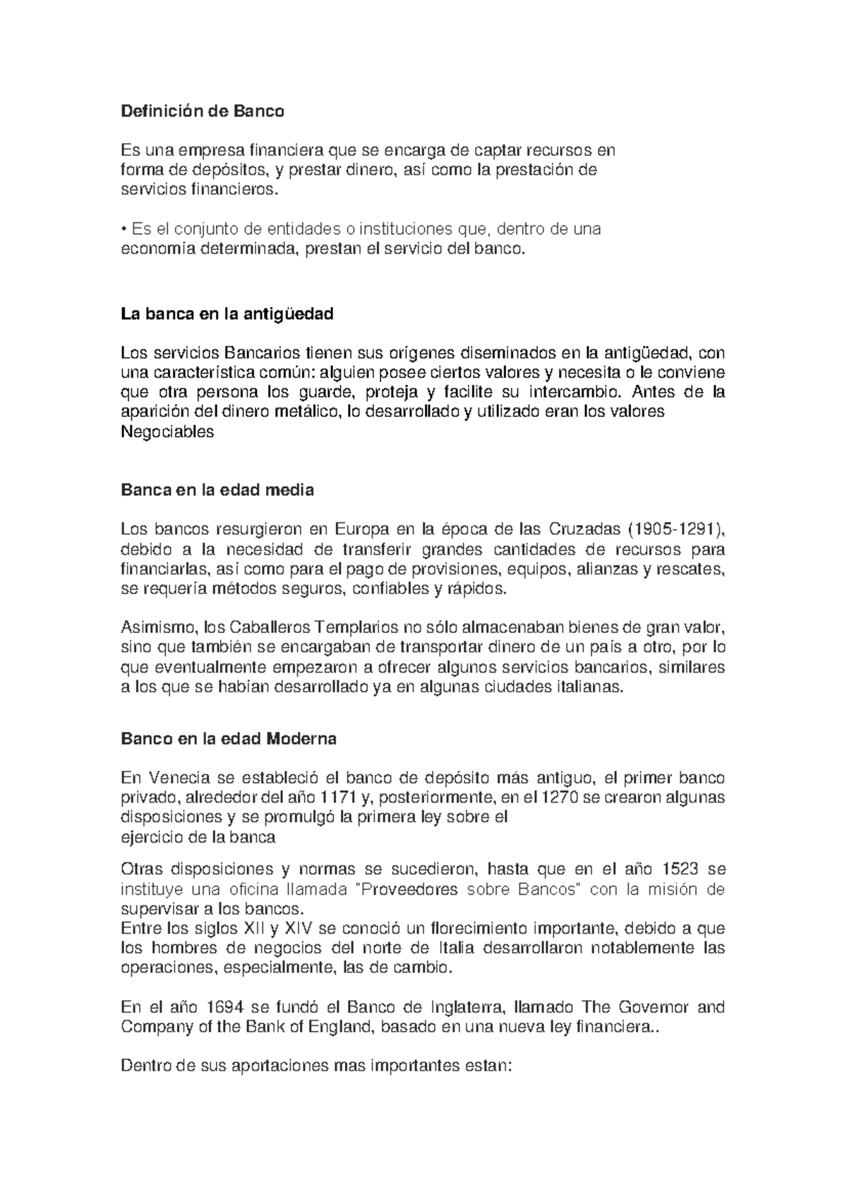 Definición de Banco - Definición de Banco Es una empresa financiera que ...