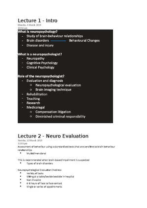 Neuropsychology: An Overview of the discipline in the context of South ...