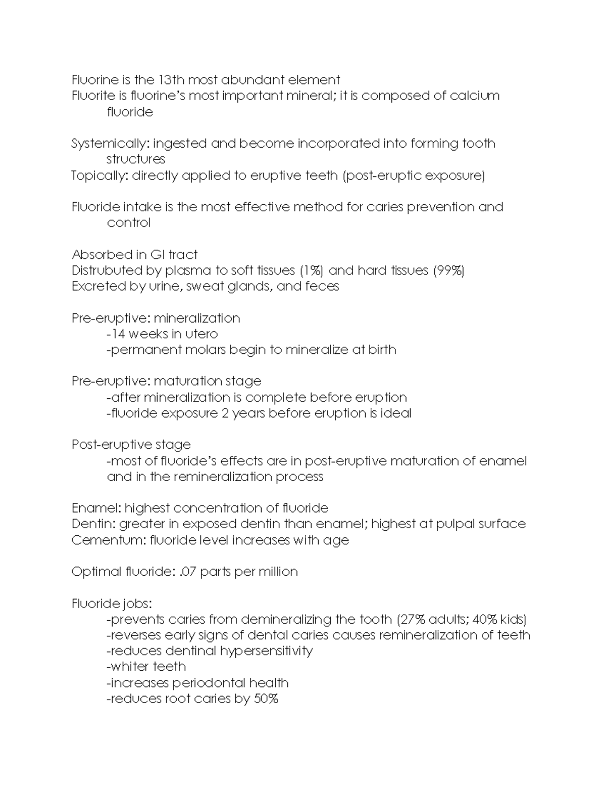 Fundamentals of Dental Hygiene Lecture Notes (11/2/21) - DEH 1003 ...