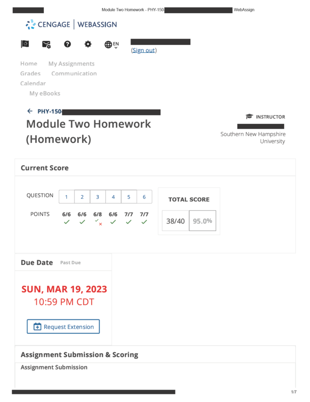 Module Two Homework - PHY-150 - (If you represent the two legs of the ...