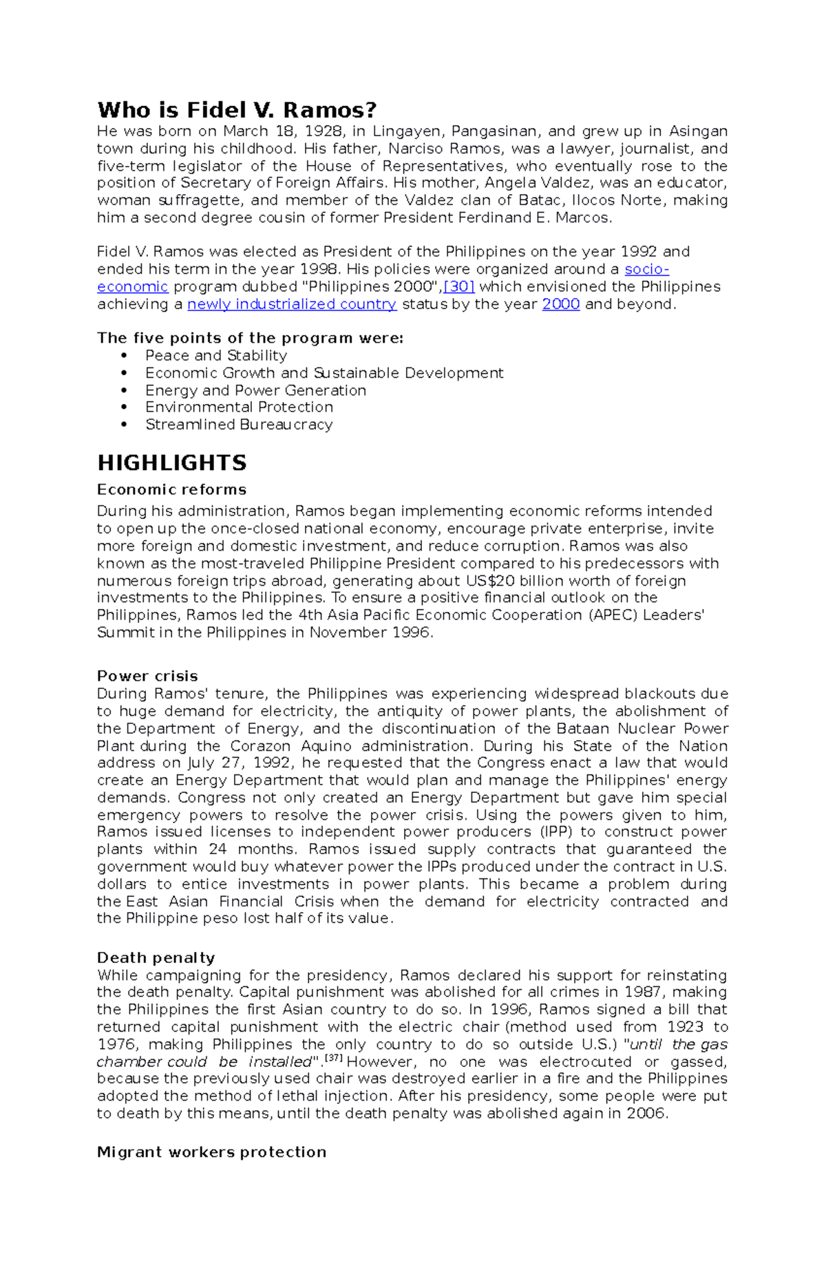 Fidel-V - Mga Presidente nang Pilipinas - Who is Fidel V. Ramos? He was ...