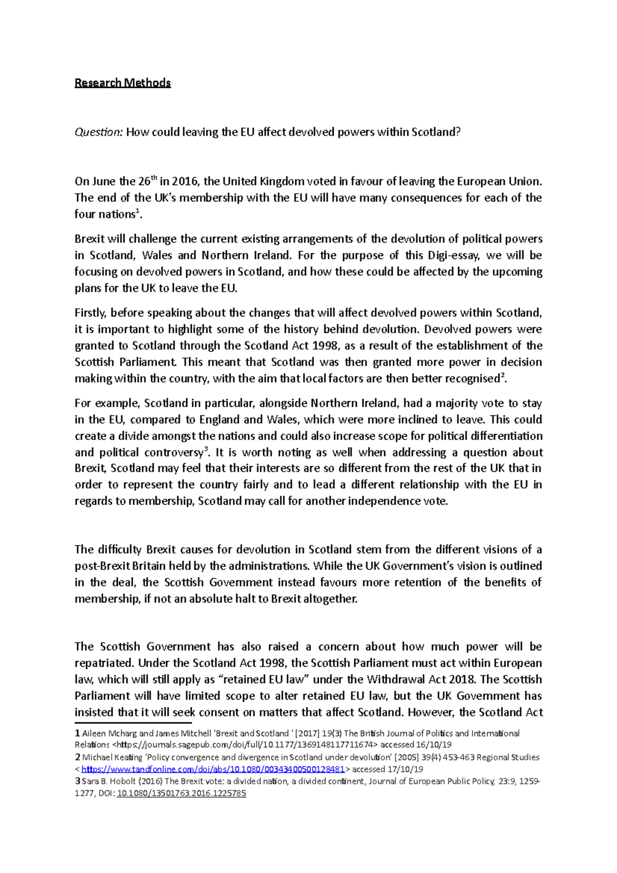 How could leaving the EU affect devolved powers within Scotland ...