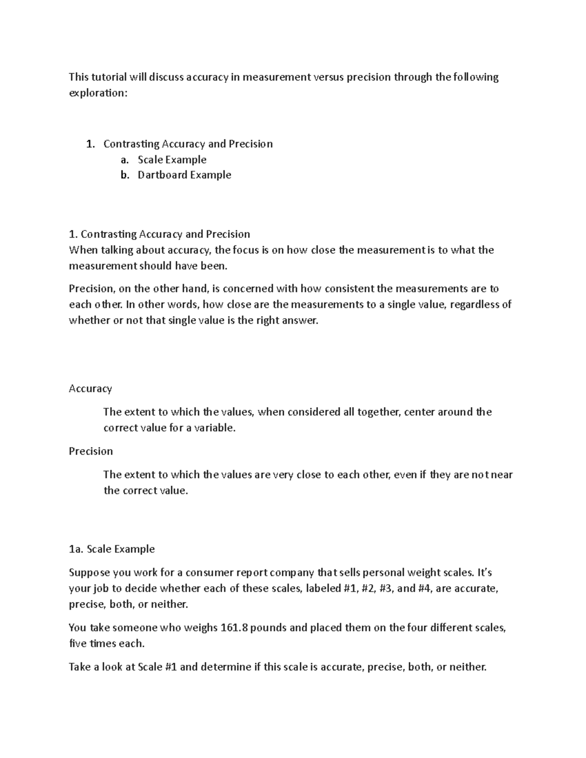 Document 12 - tutorial - This tutorial will discuss accuracy in ...