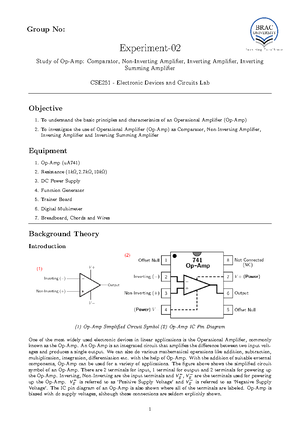 Types of op-amp pdf - It’s just the type of Op-Amps - Electronic Devices and Circuits - Studocu