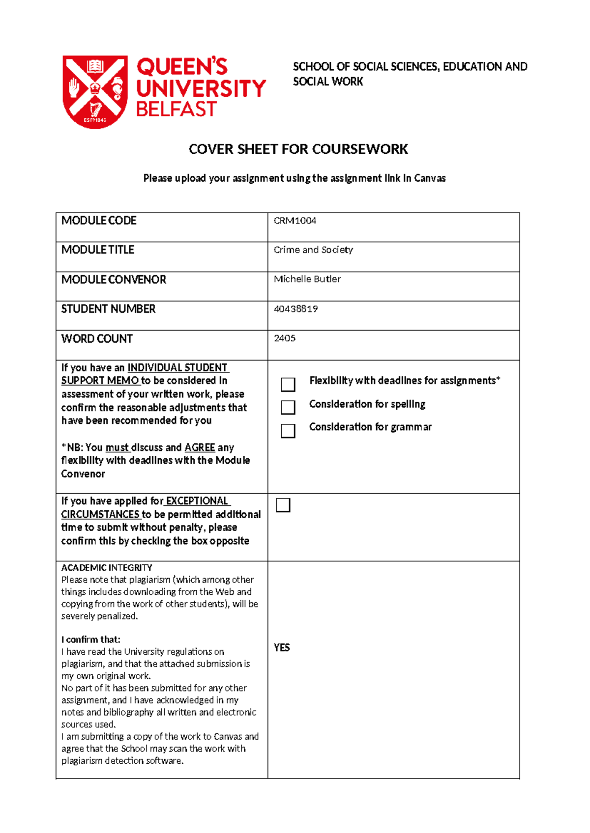 Critical media diary entry final - SCHOOL OF SOCIAL SCIENCES, EDUCATION AND SOCIAL WORK COVER ...