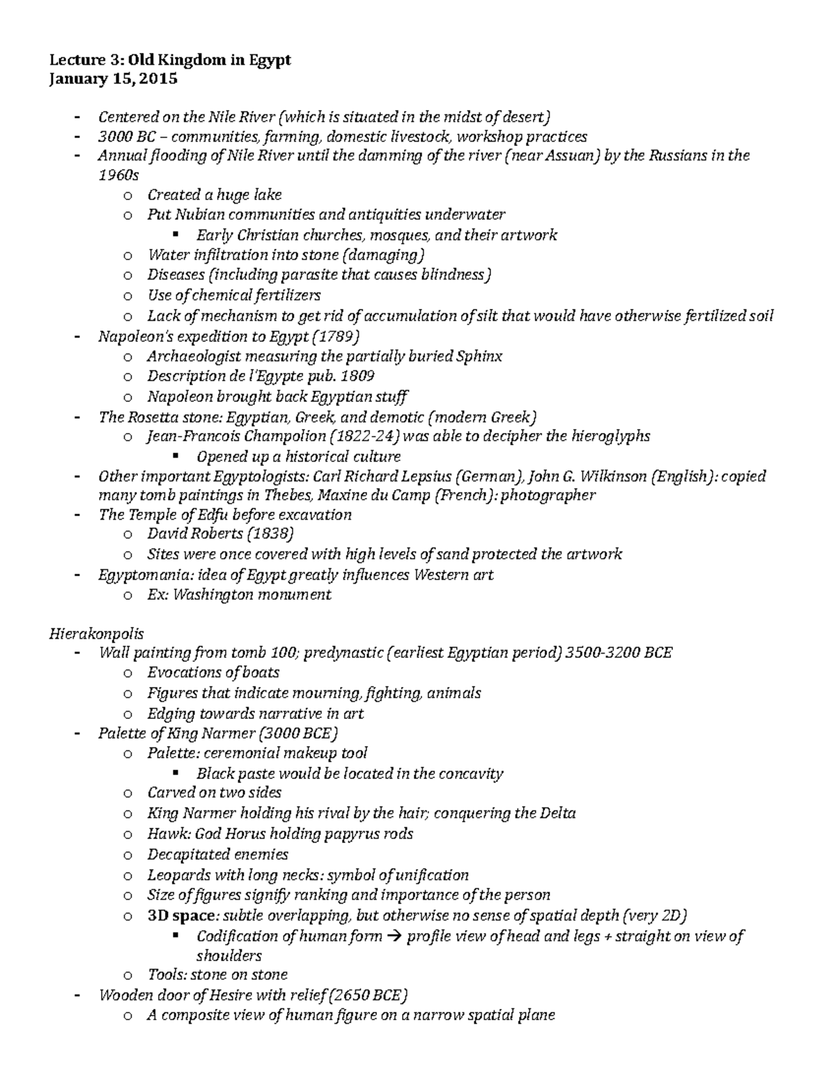 Lecture 3 The Old Kingdoms of Egypt - Lecture 3: Old Kingdom in Egypt ...